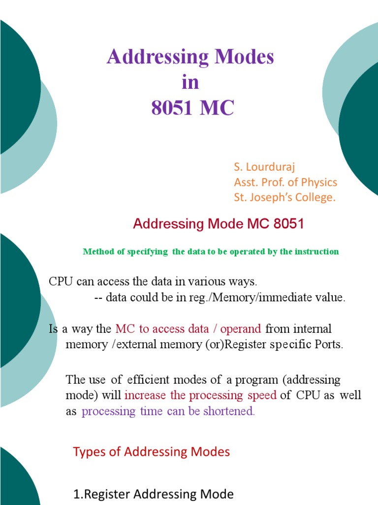 Addressing Modes in 8051 MC: An Overview of the Different Addressing ... Addressing Modes in 8051 MC: An Overview of the Different Addressing ...