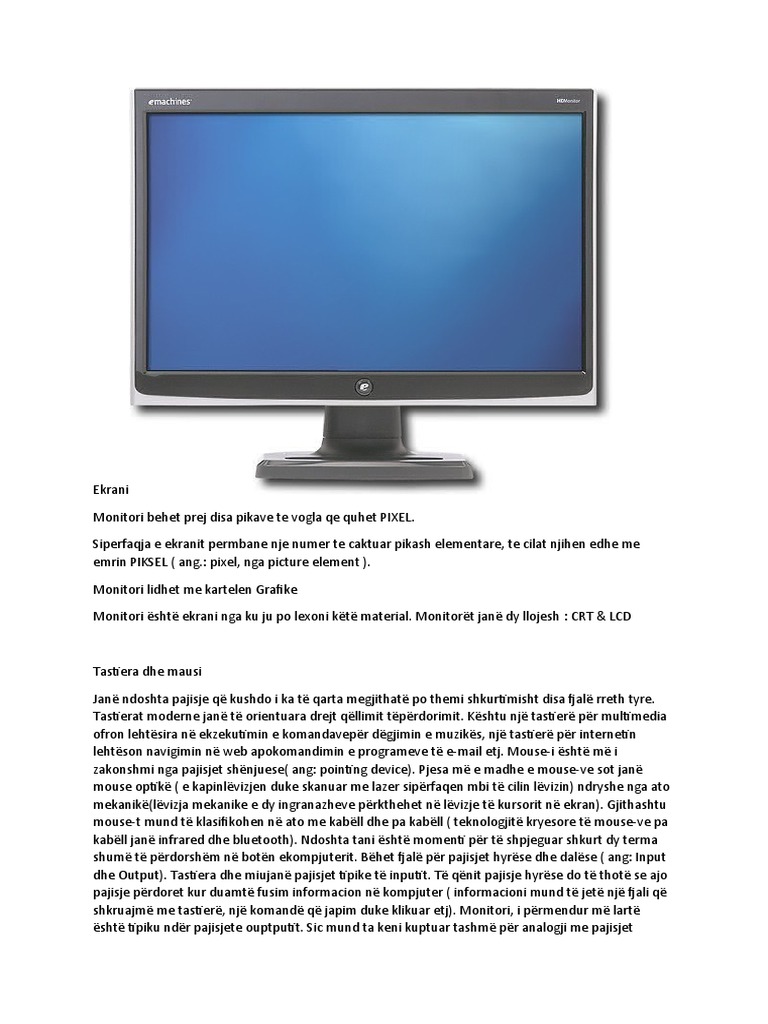 Informacion Per Pjeset e Kompjuterit | PDF