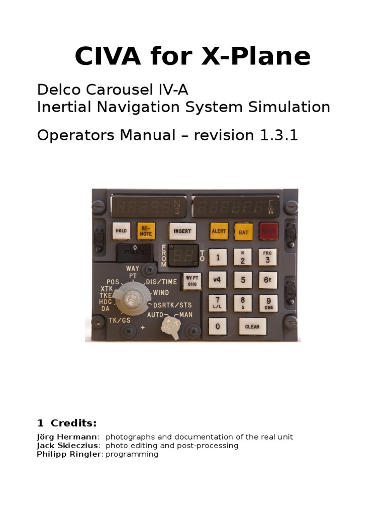CIVA For X-Plane: Delco Carousel IV-A Inertial Navigation System ...