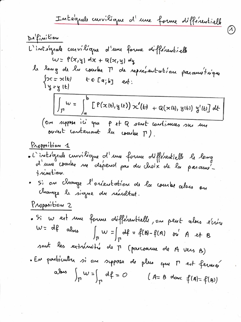 Cours Integrales Curvilignes | PDF
