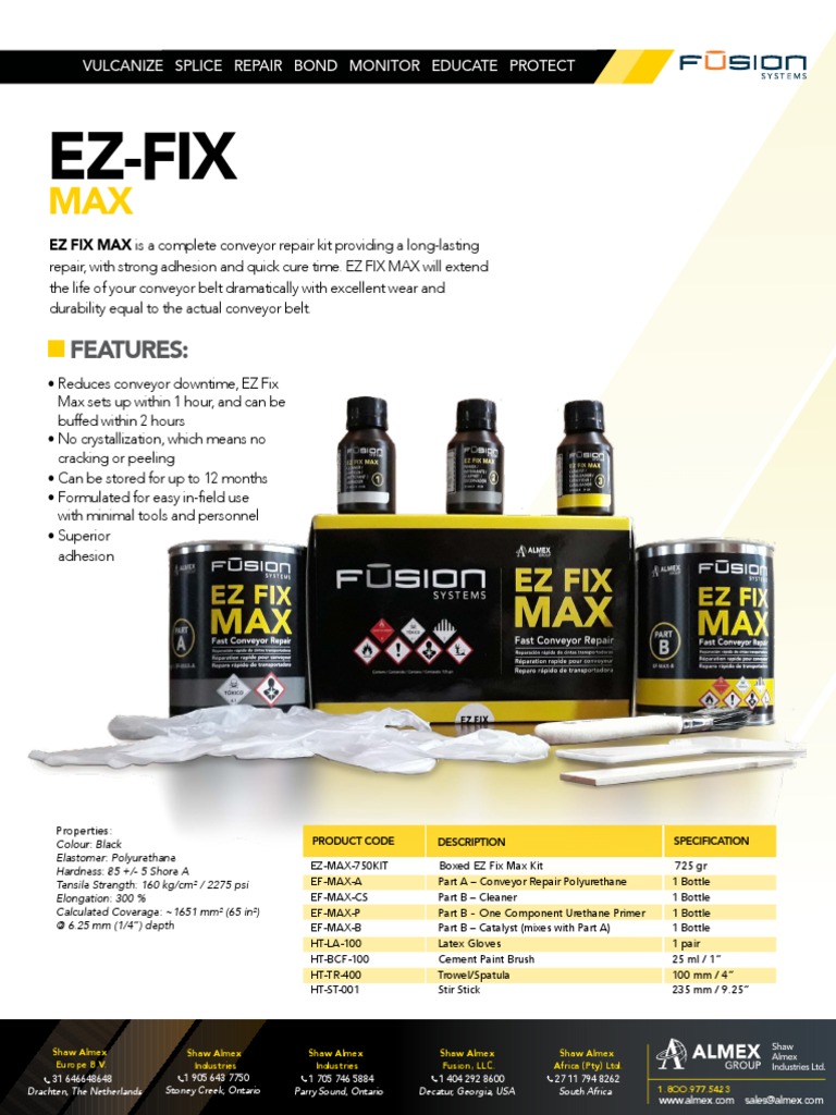 Ficha Tecnica EZ FIX MAX | PDF | Economic Sectors | Industrial Processes