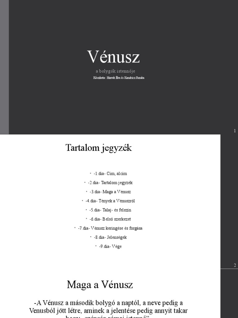 Vénusz | PDF