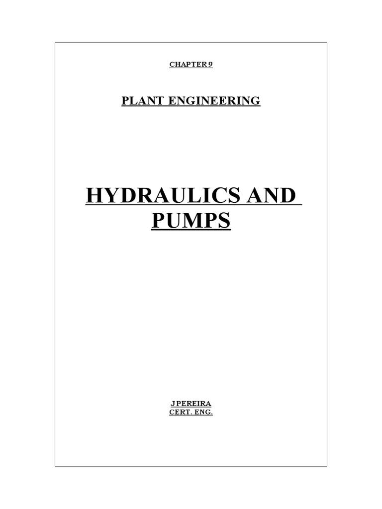 Chapter 9 Hydraulics Pumps Pdf Pump Electrical Resistance And