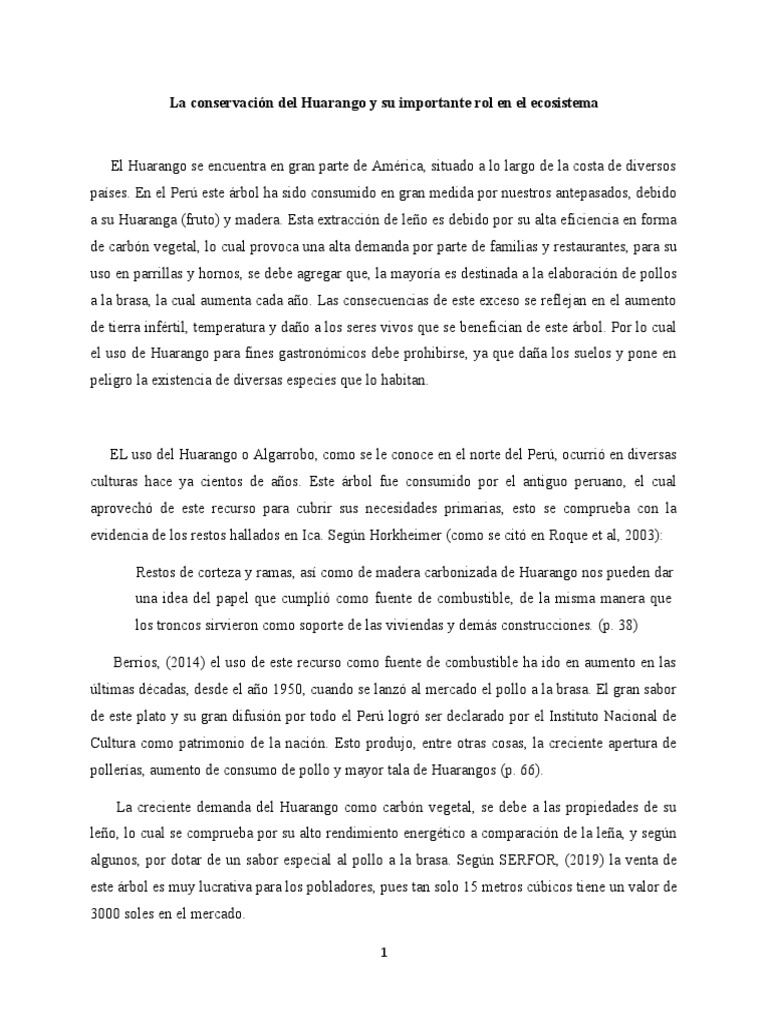 La Conservación Del Huarango y Su Importante Rol en El Ecosistema ...