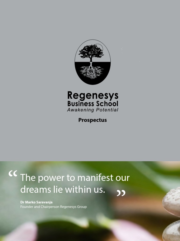 Regenesys Prospectus-2020 | PDF | Postgraduate Education | Master's Degree