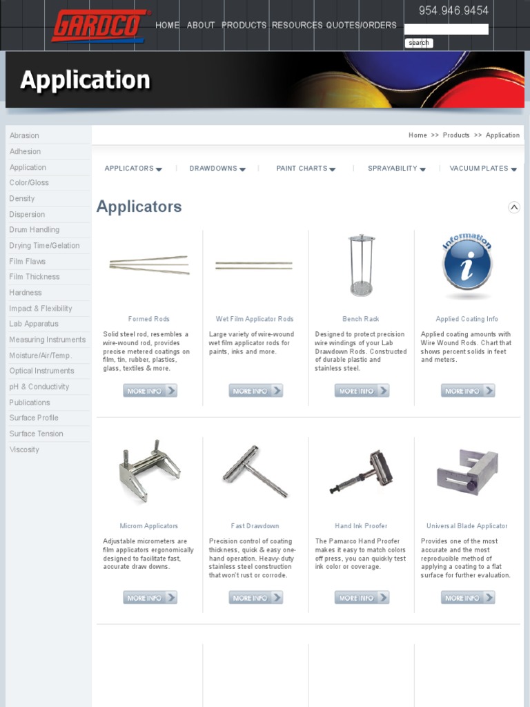 Gardco: Application | PDF