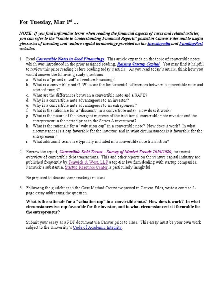 #13 Convertible Notes | PDF | Corporate Finance | Venture Capital