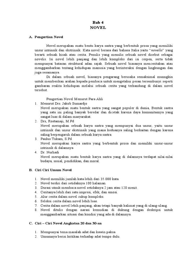 Bab 4 KLS 3 NOVEL | PDF