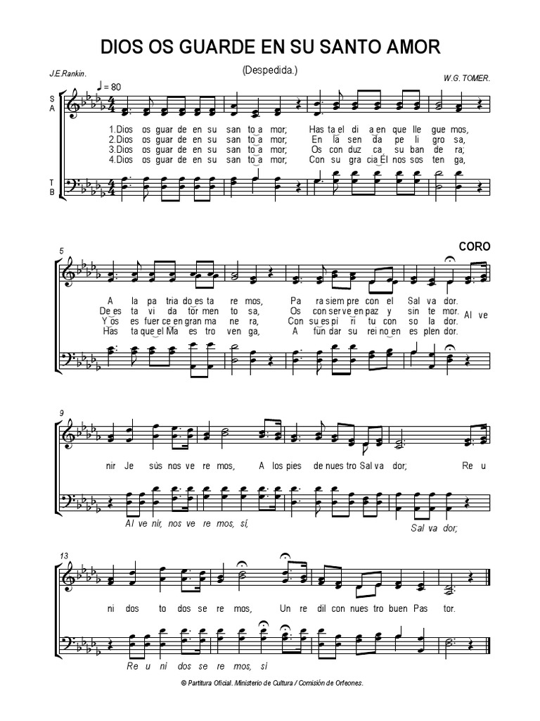 Dios Os Guarde en Su Santo Amor | PDF
