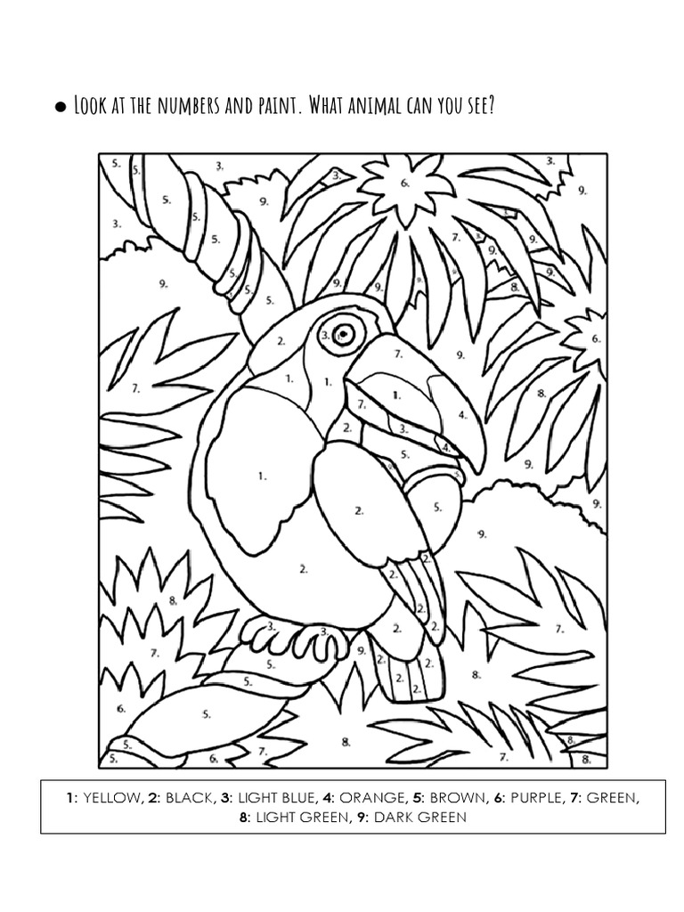 Color and Number Activity | PDF | Cooking, Food & Wine | Wellness