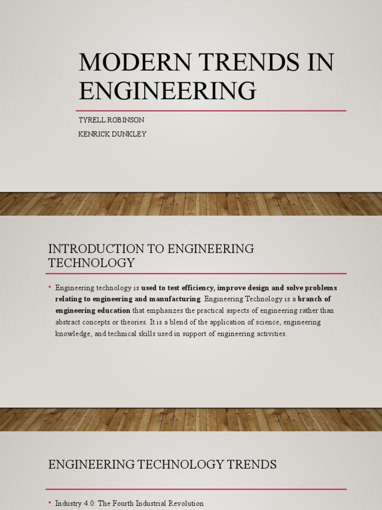 Modern Trends in ENGINEERING | PDF | Internet Of Things | Augmented Reality