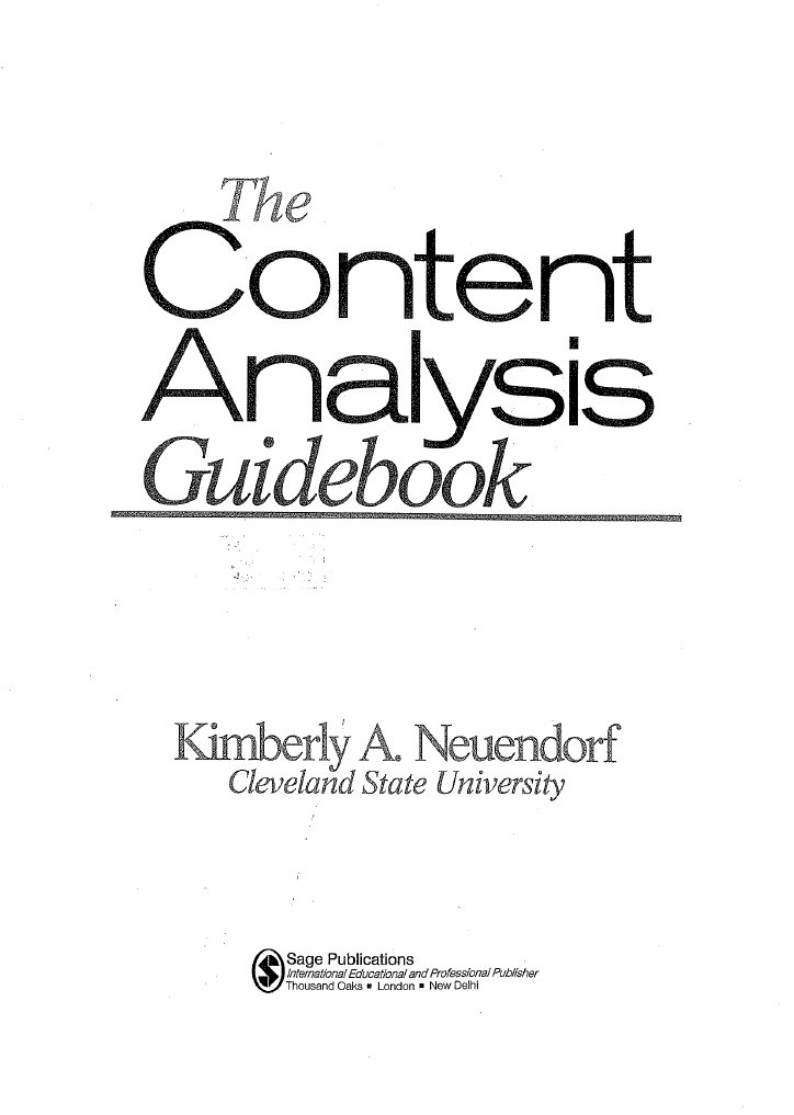 The Content Analysis Guidebook | PDF