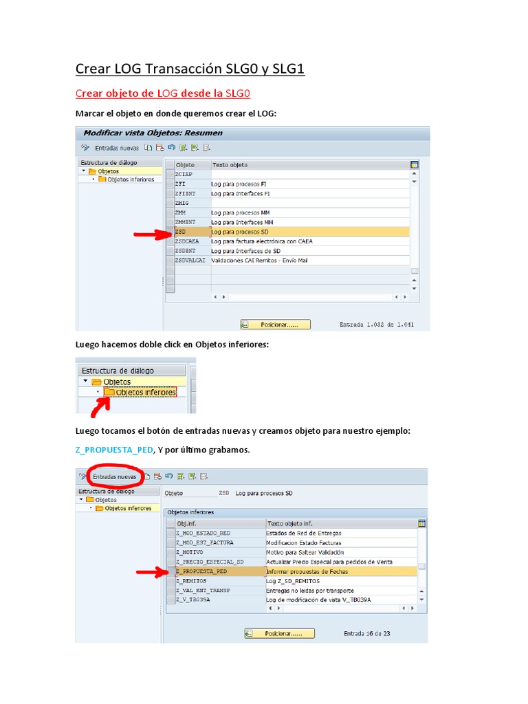 Crear LOG Transacción SLG0 y SLG1 | PDF | Informática | Programación de computadoras