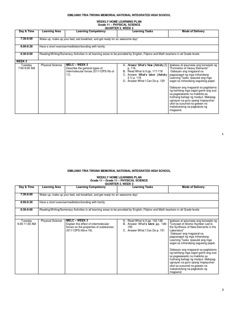 1150 COPIES - WHLP G11 Physical Science Week 34 | PDF | Molecular ...
