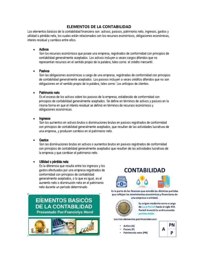 Elementos de La Contabilidad | PDF | Contabilidad | Contabilidad financiera