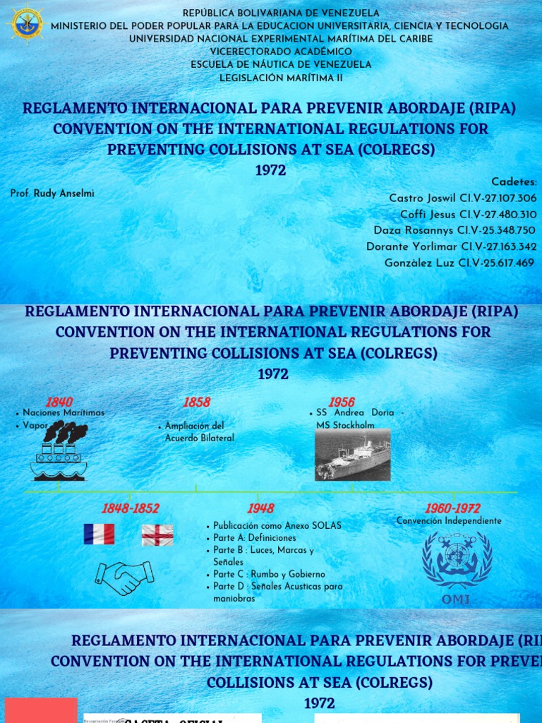 Reglamento Internacional para Prevenir Abordaje (Ripa) | PDF | Buques ...