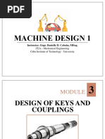 Unit 3 Design of Keys | PDF | Strength Of Materials | Mechanics