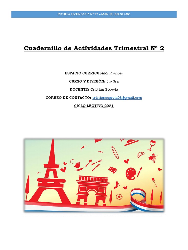 Cuadernillo 2 Francés 5to 3ra | PDF
