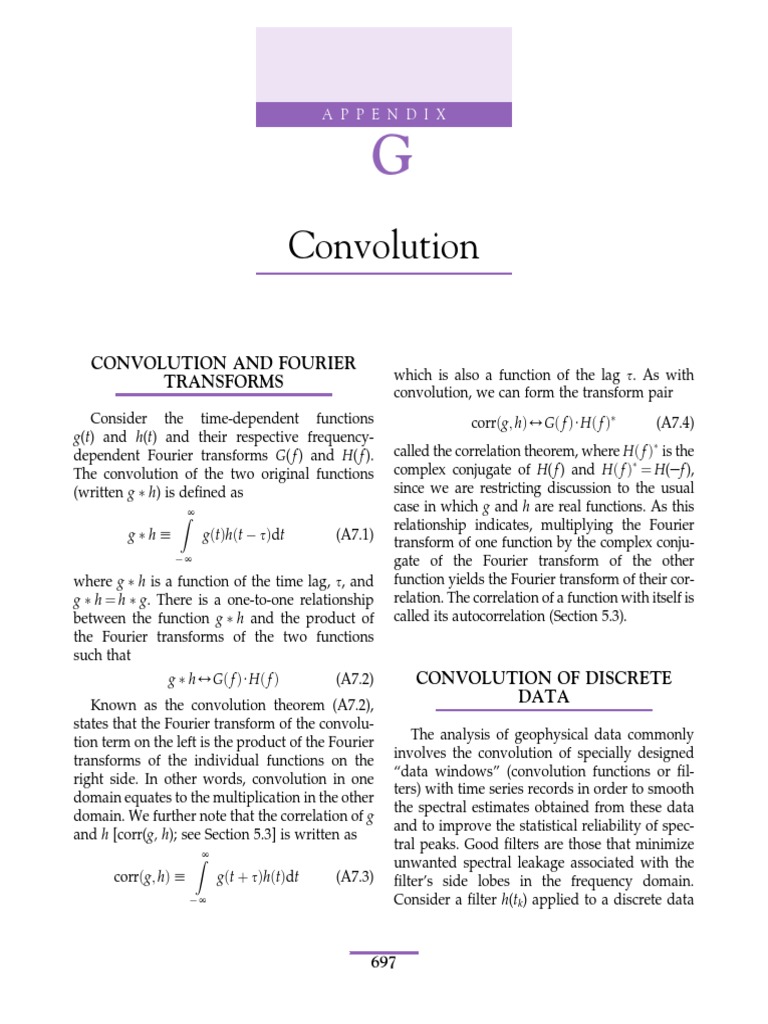 Convolution: Convolution and Fourier Transforms | PDF | Convolution ...