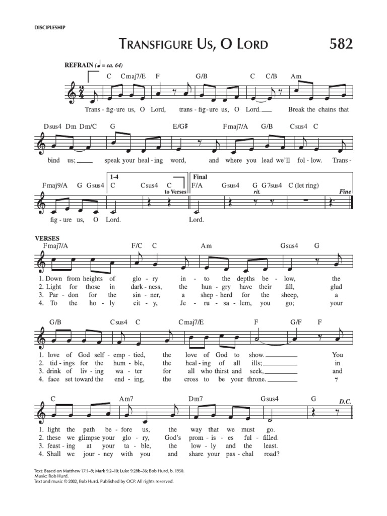 Transfigure Us, O Lord (Hurd) | PDF