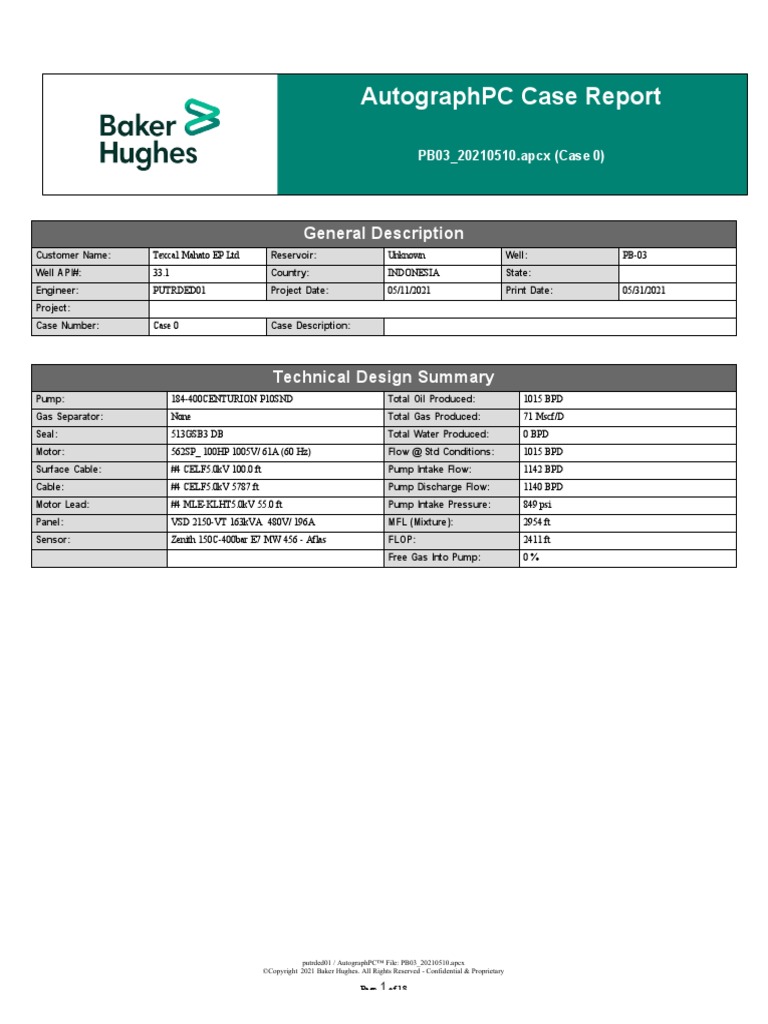 Autographpc Case Report: General Description | PDF | Pump | Pressure