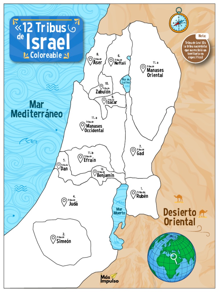 12 Tribus de Israel Mapa Interactivo | PDF | Jacob | Israelitas