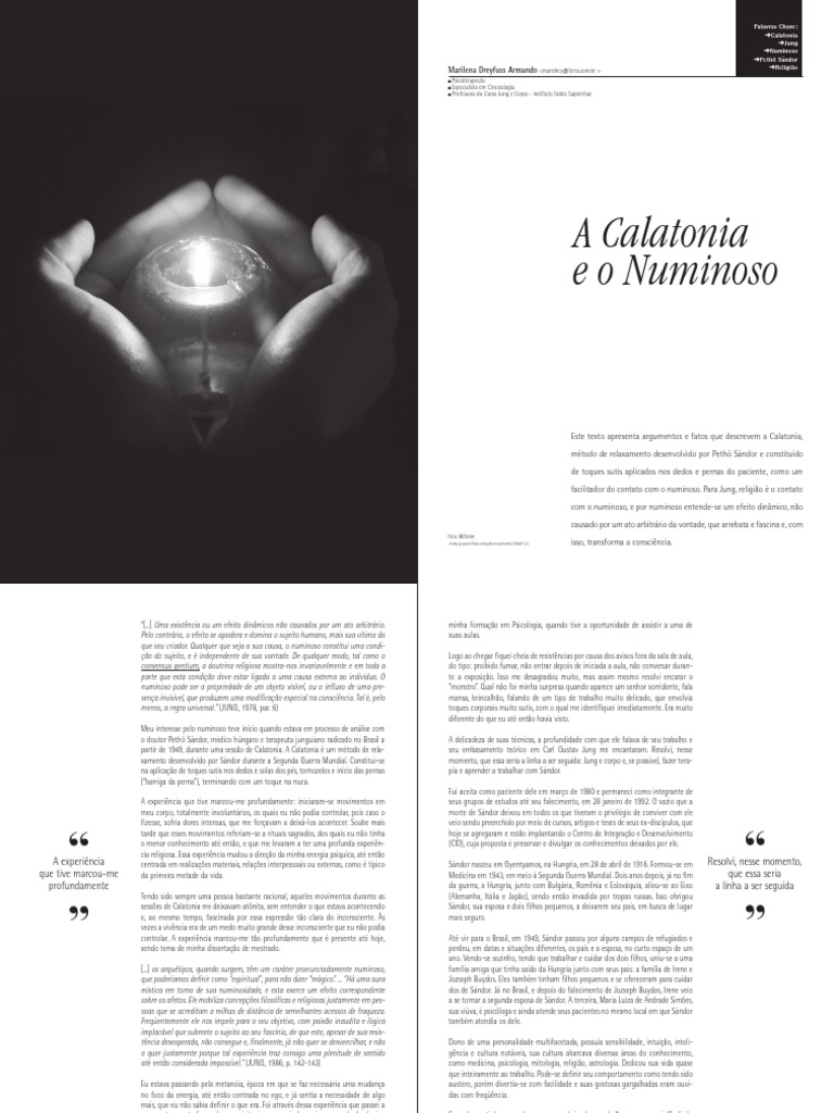 A Calatonia e a experiência do numinoso | PDF | Carl Jung | Mente ...