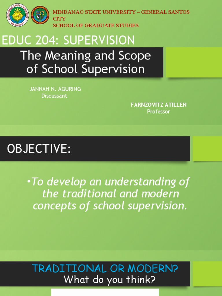 School Supervision Concepts | PDF | Teachers | Leadership