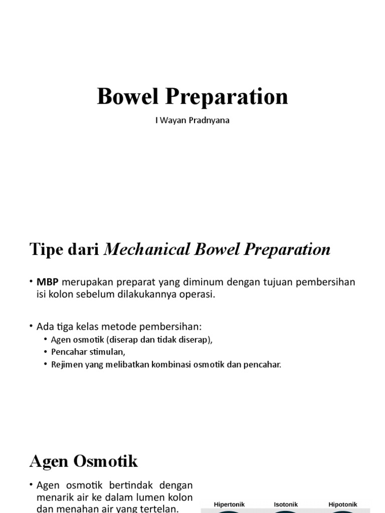 Bowel Preparation | PDF | Pengembangan Diri | Kesehatan Holistik