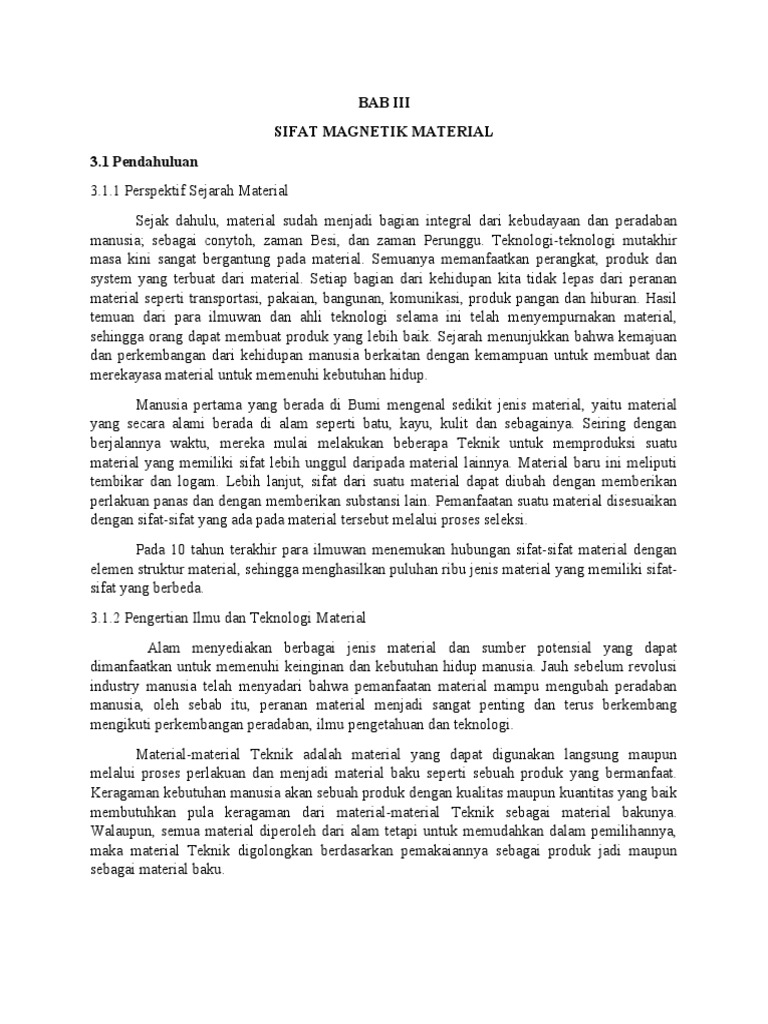 Sifat Magnetik Material Teknik | PDF