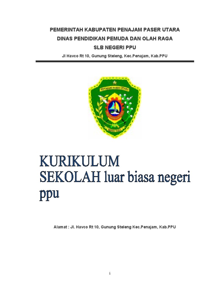 Lembar Awal Kurikulum SLB | PDF