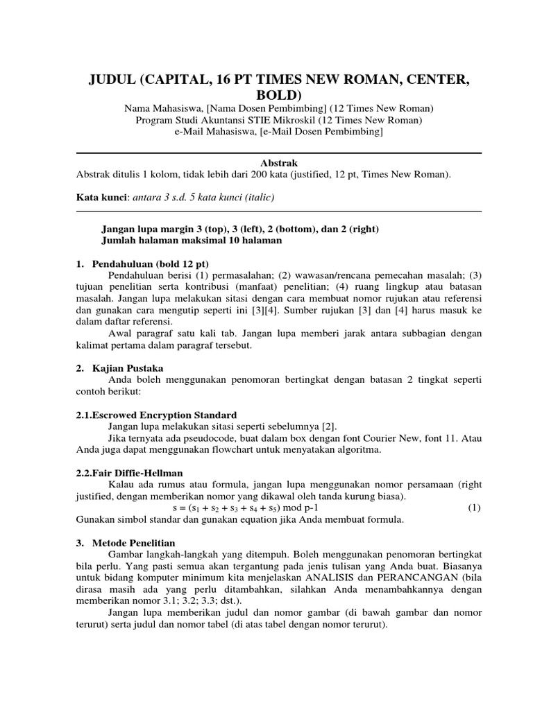 Template Jurnal Ilmiah | PDF