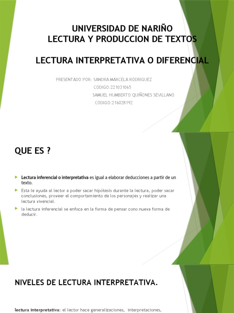 LECTURA INTERPRETATIVA Exposicion | PDF | Lógica | Ciencia cognitiva