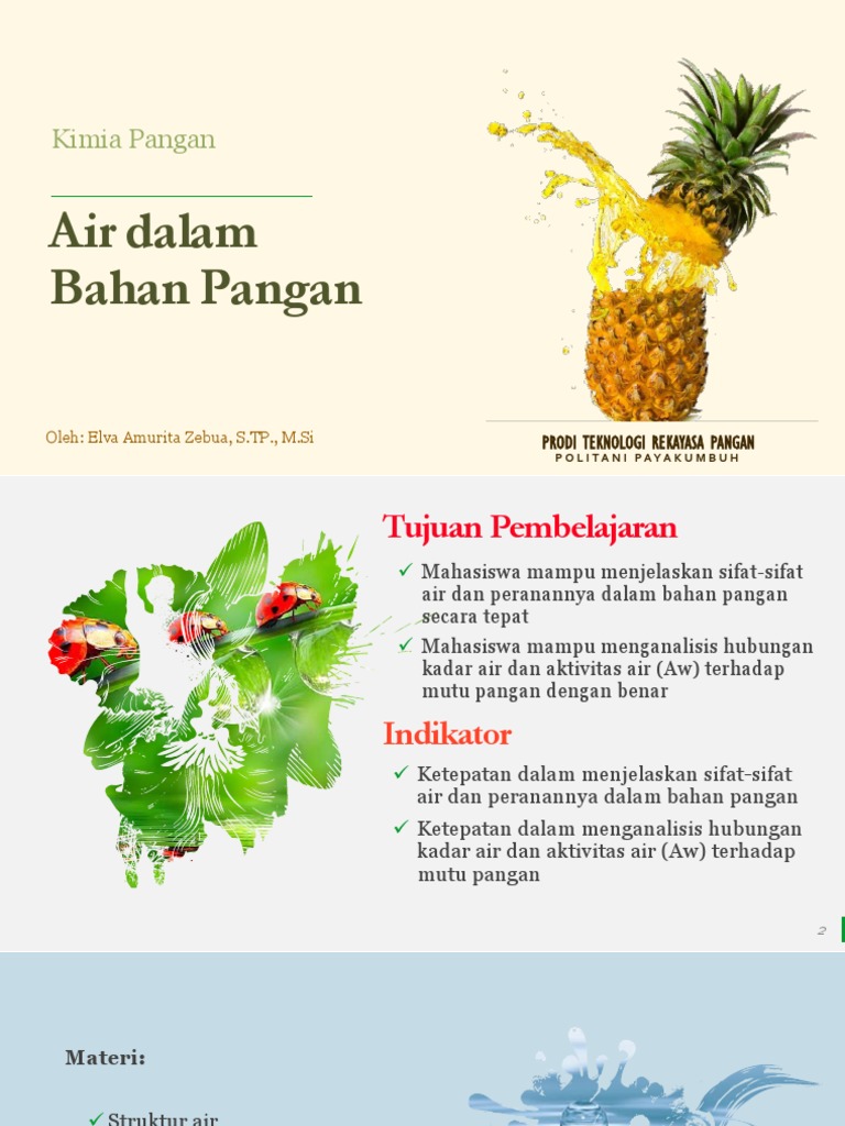 Peran dan Tipe Air dalam Pangan | PDF