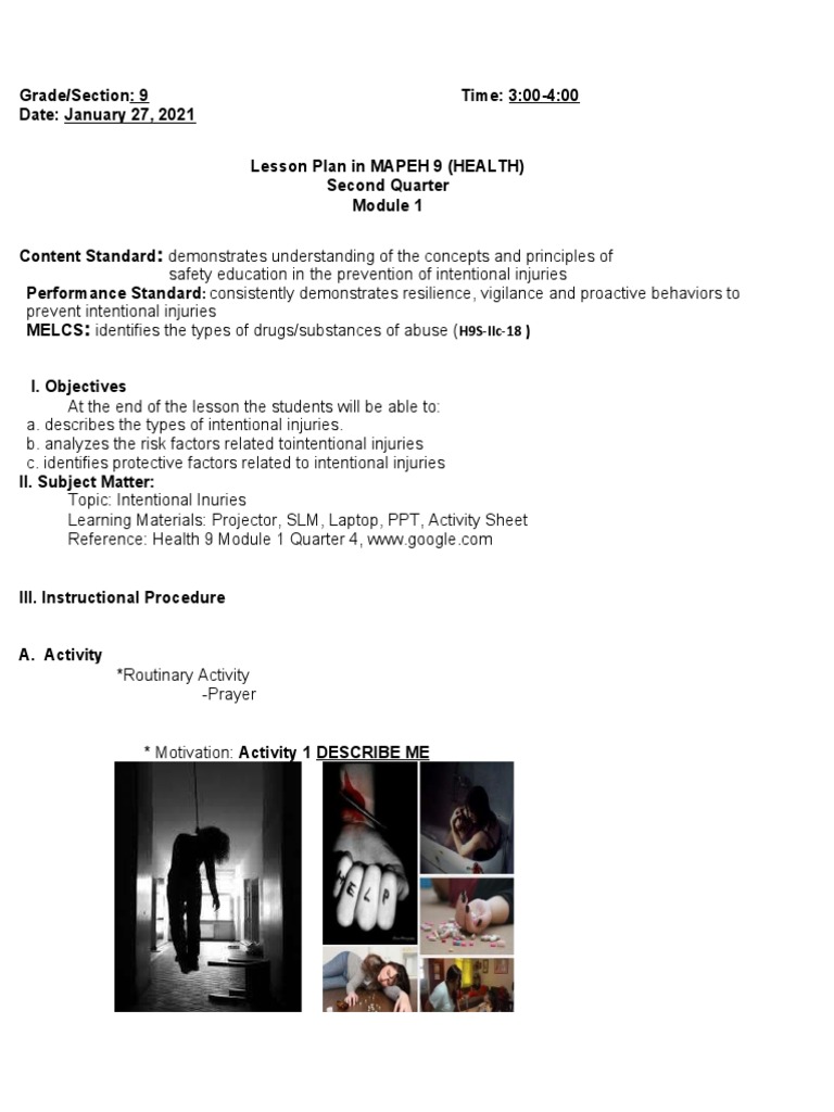 Lesson-Plan Drug of Abuse CO1 | Download Free PDF | Substance Abuse ...