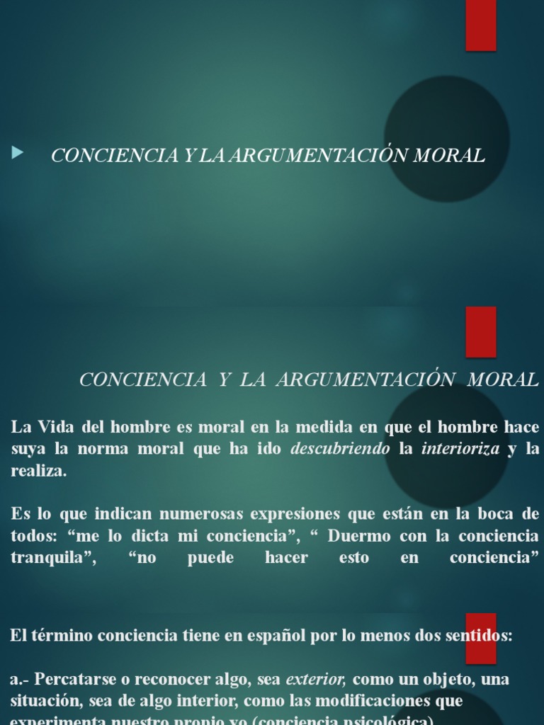 Conciencia y La Argumentación Moral | PDF | Moralidad | Ignorancia
