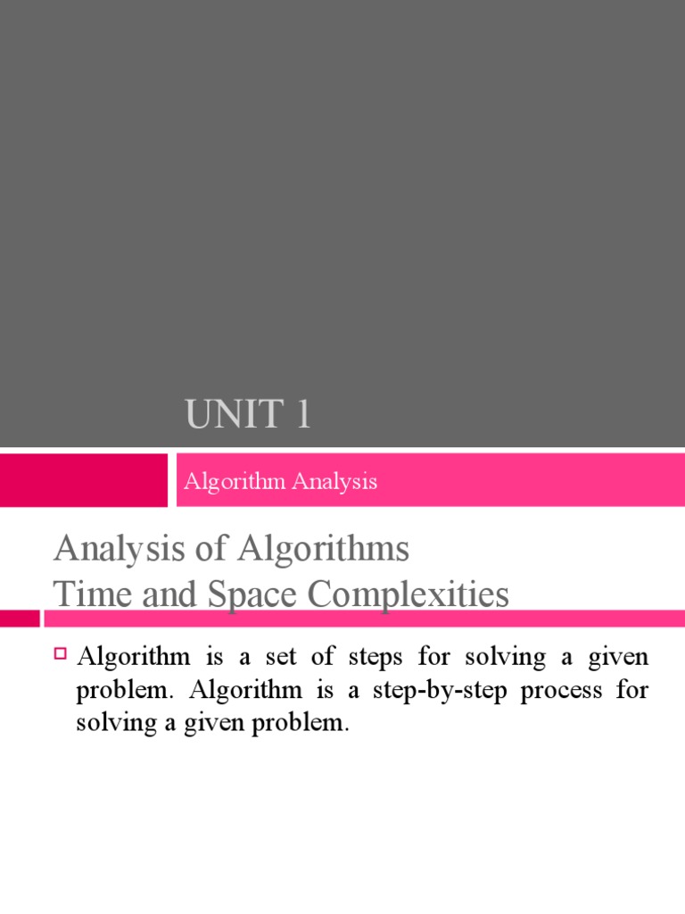 Unit 1: Algorithm Analysis | PDF | Algorithms | Computer Programming