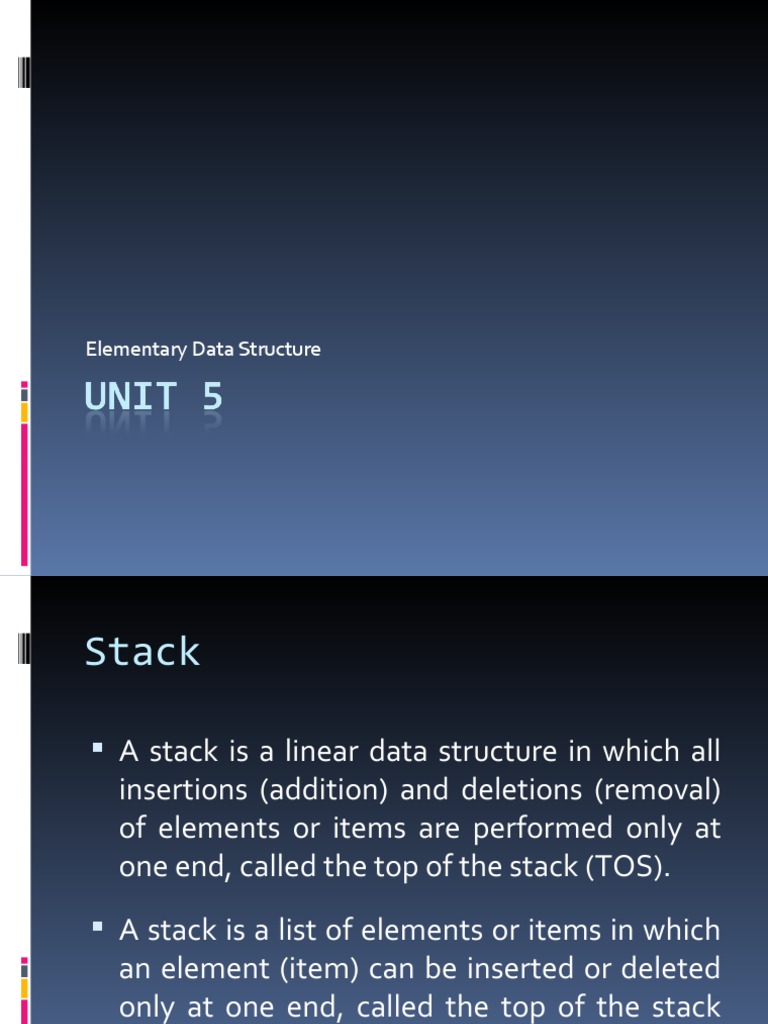 Elementary Data Structure | PDF | Queue (Abstract Data Type) | Computer ...