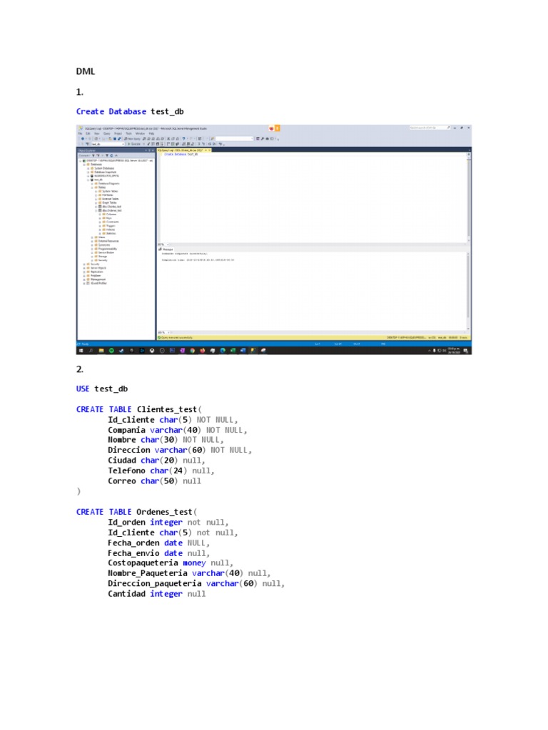 Ejercicio DML | PDF | Métodos y materiales de enseñanza
