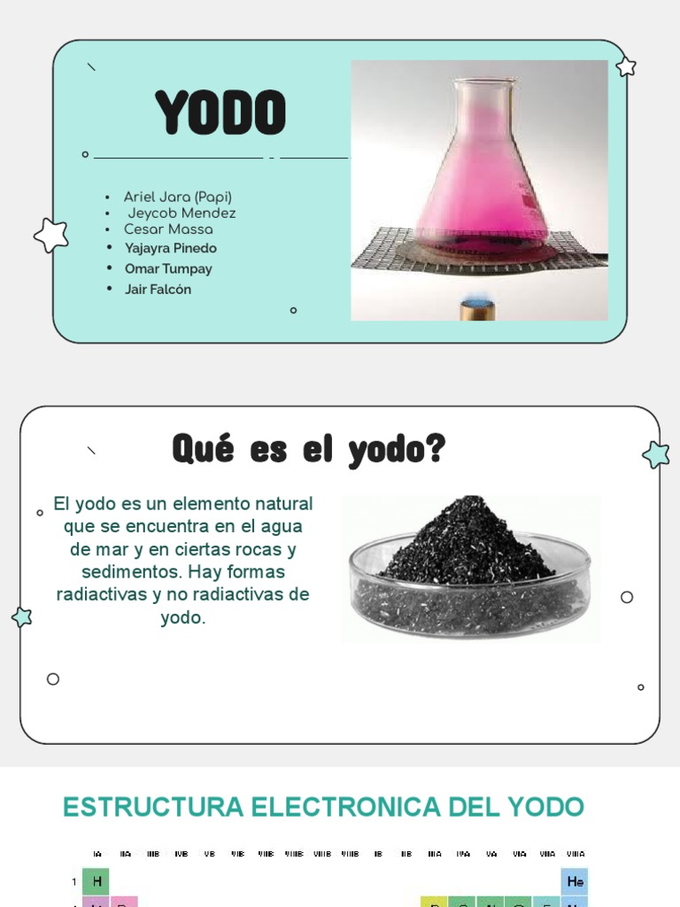 Características y aplicaciones del yodo | PDF | Yodo | Dieta y nutrición