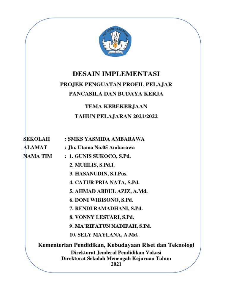 IMPLEMENTASI P5BK SMS YASMIDA-dikonversi | PDF | Seni | Kesehatan Holistik
