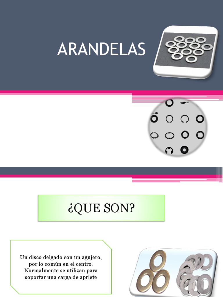ARANDELAS | PDF | Tornillo | Arandela (Hardware)