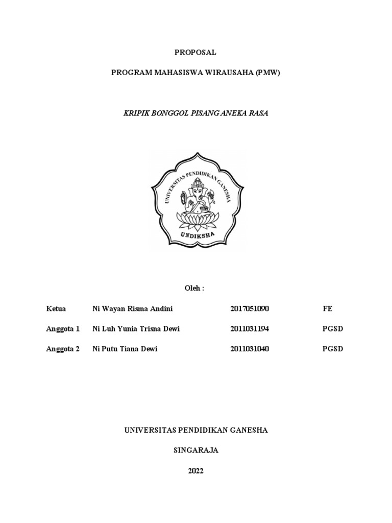 Ni Wayan Risma Andini - 2017051090 - 3C - Tugas Proposal PMW | PDF