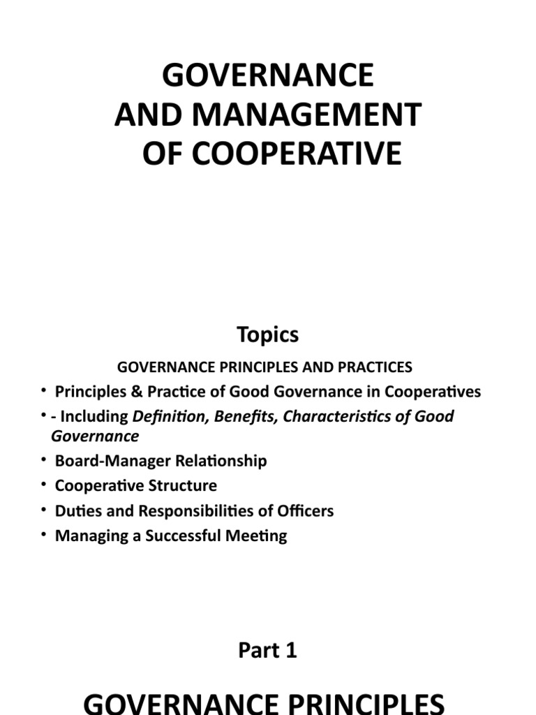 Governance and Management Module 1 NE | PDF | Governance | Good Governance