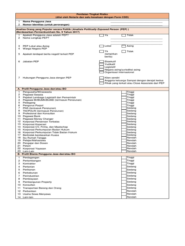 Penilaian Tingkat Risiko | PDF
