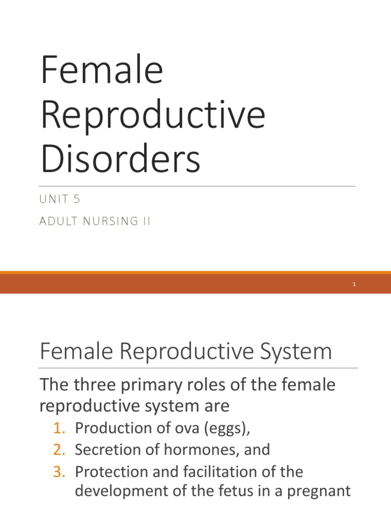 Female Reproductive Disorders Overview | PDF | Premenstrual Syndrome ...