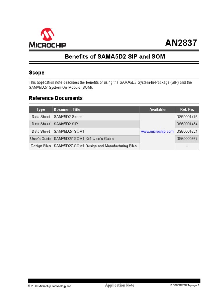 Benefits of SAMA5D2 SIP and SOM: Scope | PDF | Printed Circuit Board ...