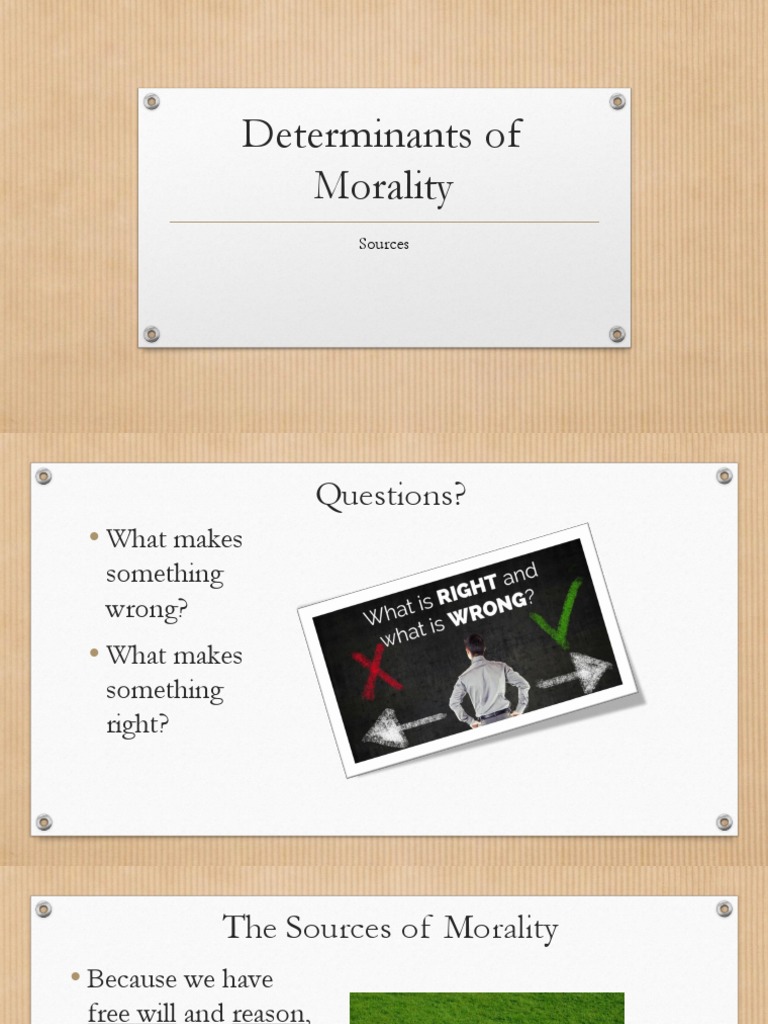 Determinants of Morality: Sources | PDF | Morality | Intention