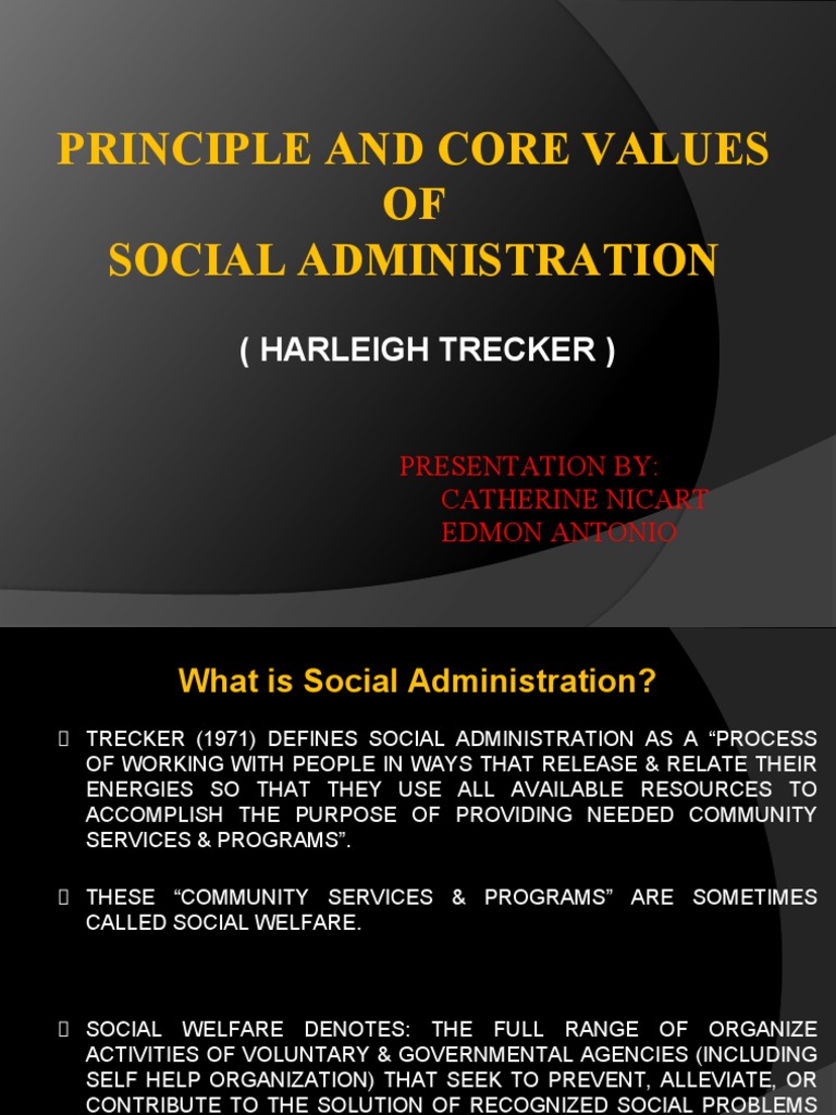 Principle and Core Values of Administration | PDF