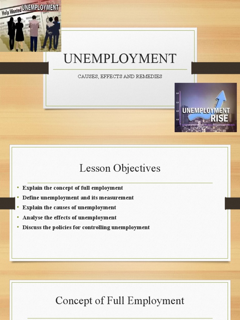 Unemployment: Causes, Effects and Remedies | PDF | Unemployment ...